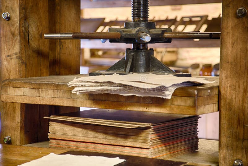 Old paper press stock image. Image of offset, ancient - 66169703