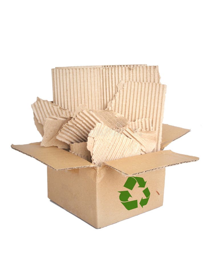 Old Paper in a Recycled Shipping Box Stock Photo - Image of blue ...