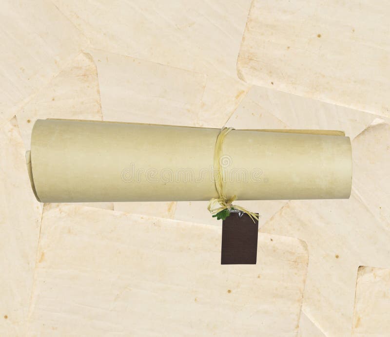 Old paper roll stock image. Image of isolated, scroll - 19576081