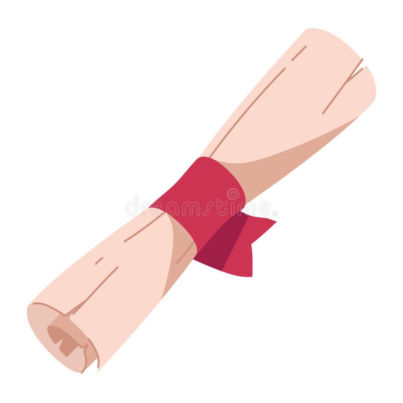 Old paper roll stock vector. Illustration of vector - 346989589