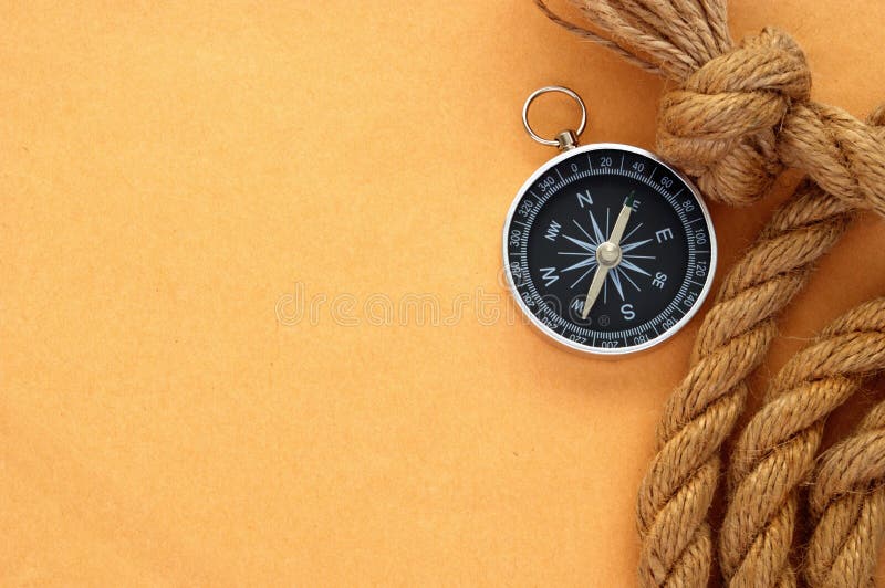 Old Paper, Rope and Compass Stock Photo - Image of retro, travel: 23056460