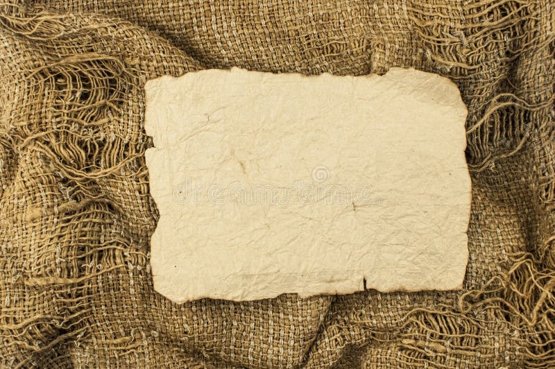 Old Paper on the Sack Background Stock Image - Image of brown, ancient ...
