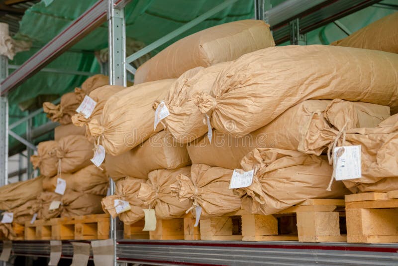 Paper Sacks with Organic Products at Zero Waste Store Stock Photo ...