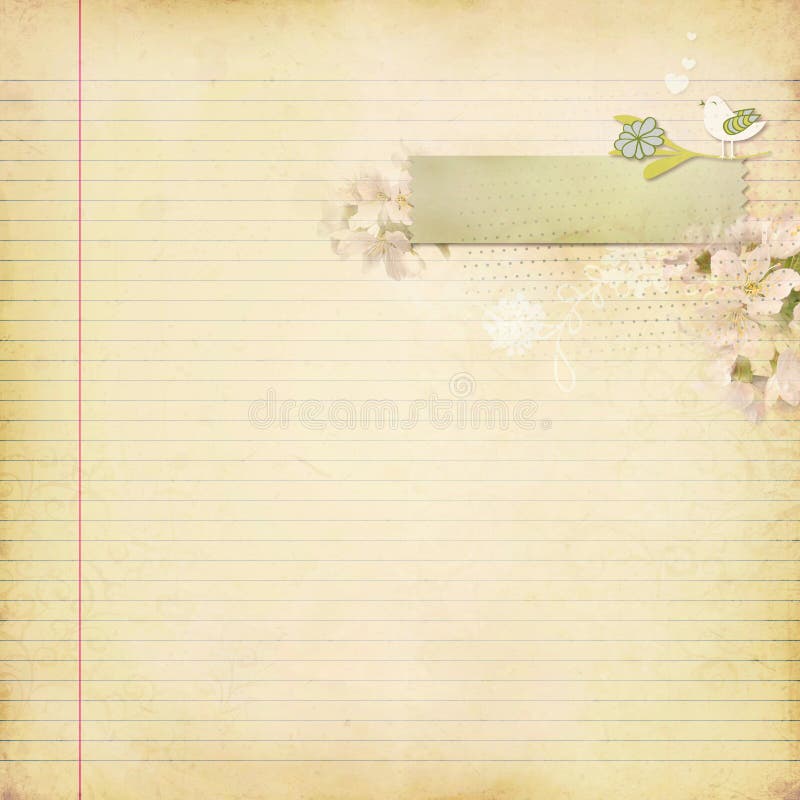 Old Paper with Scrap Elements Stock Illustration - Illustration of ...