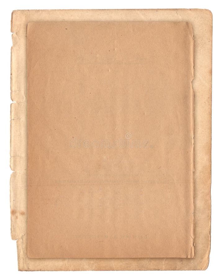 Old Paper with Scratches and Stains Texture Isolated Stock Photo ...