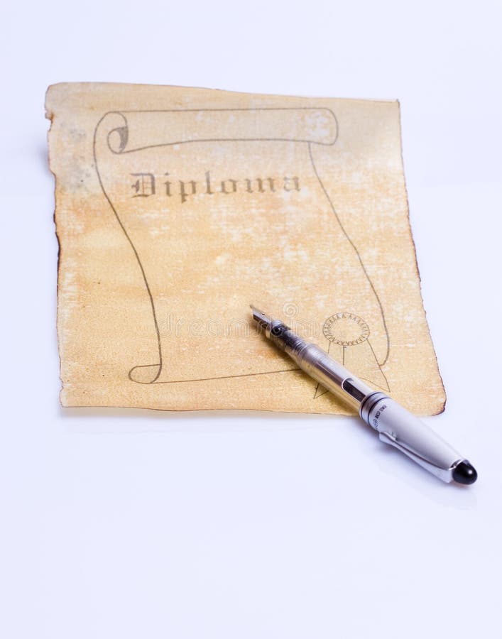 Old paper scroll diploma stock photo. Image of calligraphy - 2015608