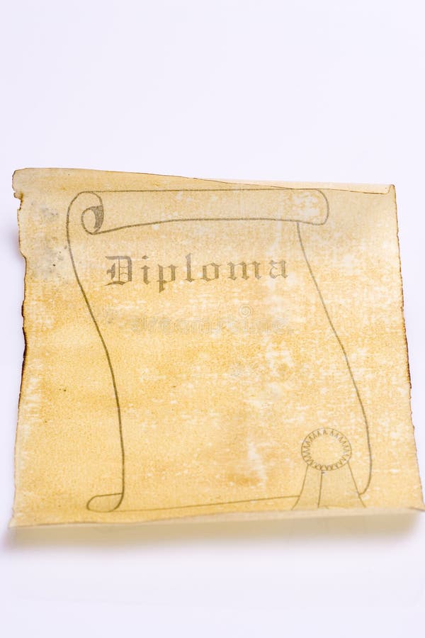 Old paper scroll diploma stock image. Image of writing - 2015633