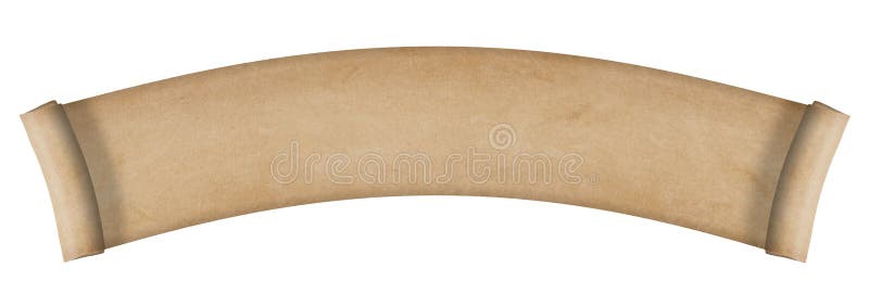 Old Paper Scroll - Long Curved Stock Photo - Image of ribbon, book ...