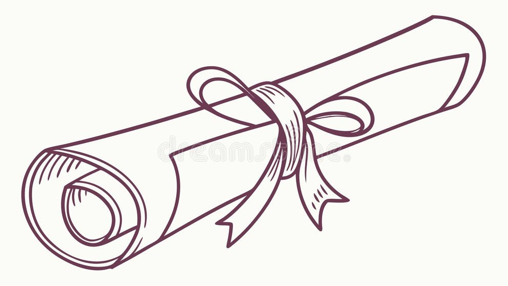 Old Paper Scroll Outline, Historical Document Vector, Vector Design ...