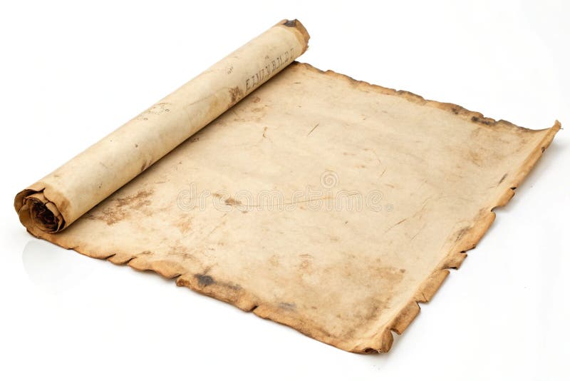 Paper or Parchment Horizontal Scrolls Set Isolated on White Stock ...