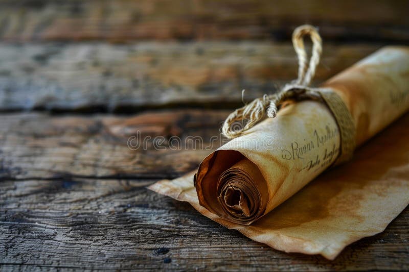 Old Paper Scroll With Writing