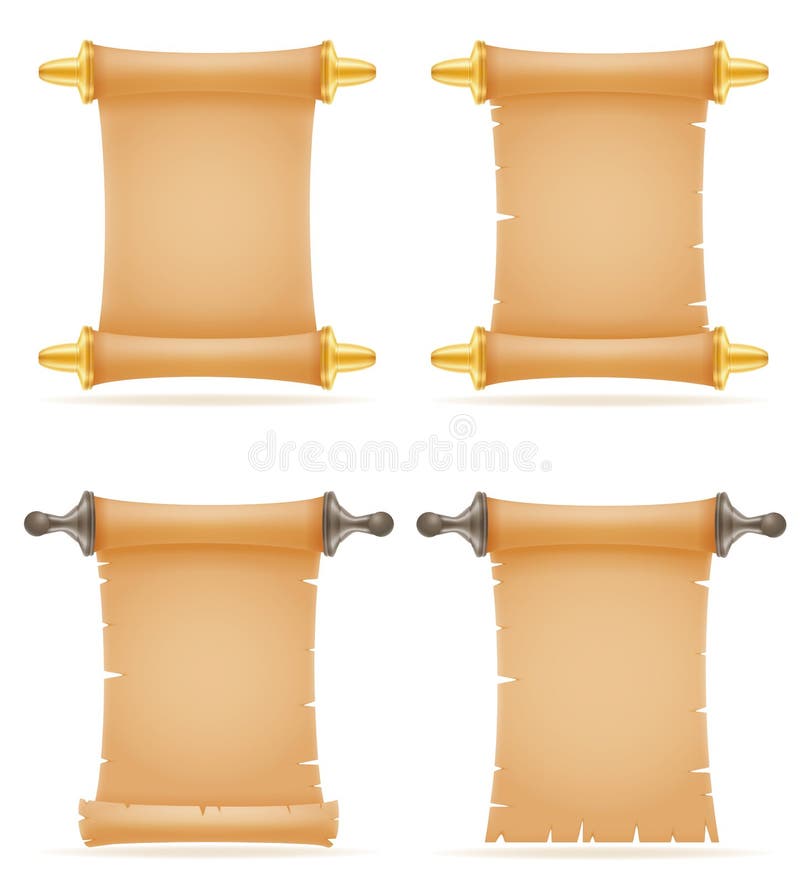 Old Paper Scroll Vector Illustration Stock Vector - Illustration of ...