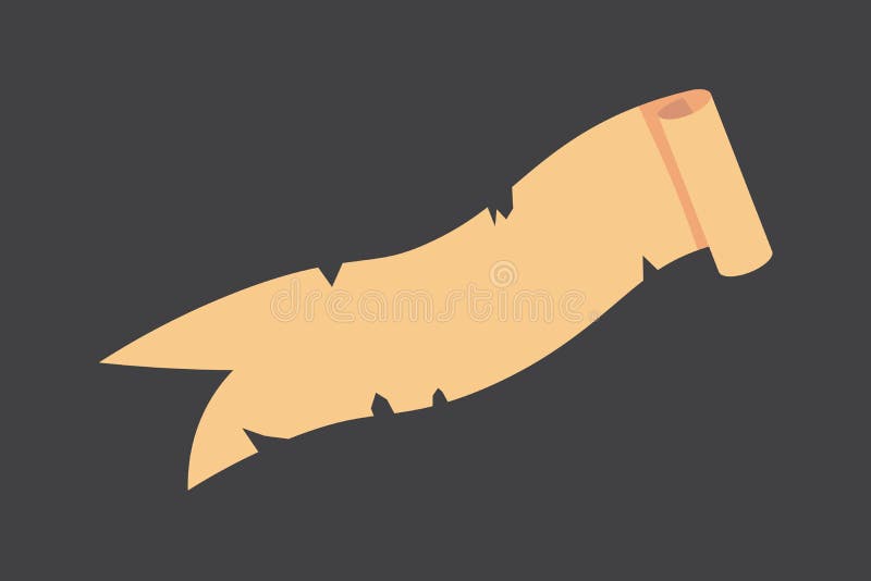 Old Paper Scroll Vector Illustration. Retro Document Script with ...