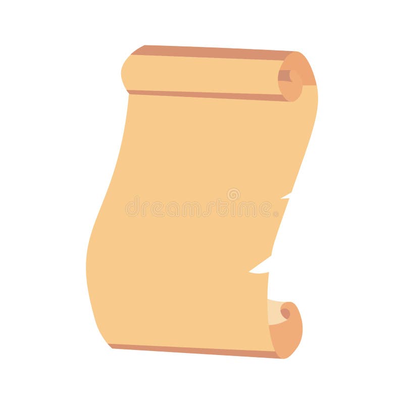 Old Paper Scroll Vector Set. Retro Document Script with Copyspace ...