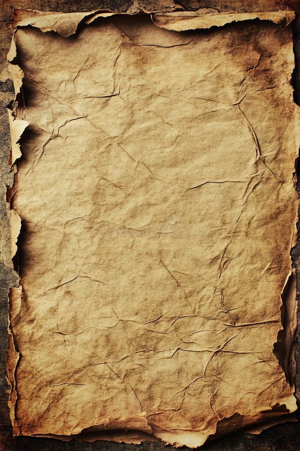 Old Paper Scrolls, Brown Aged and Textured Stock Image - Image of dull ...