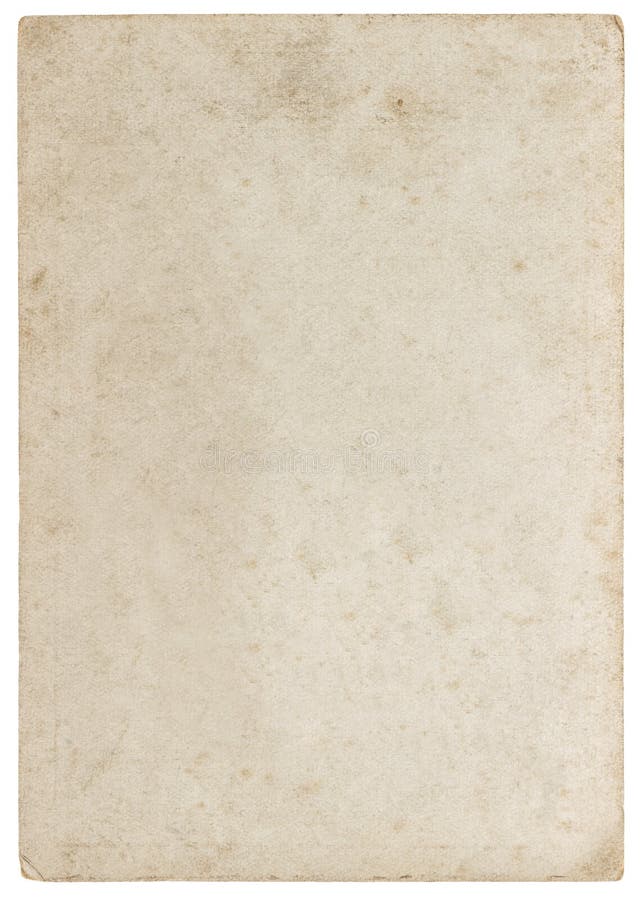 Old Paper Sheet Edges Isolated. Grungy Cardboard Stock Photo - Image of ...