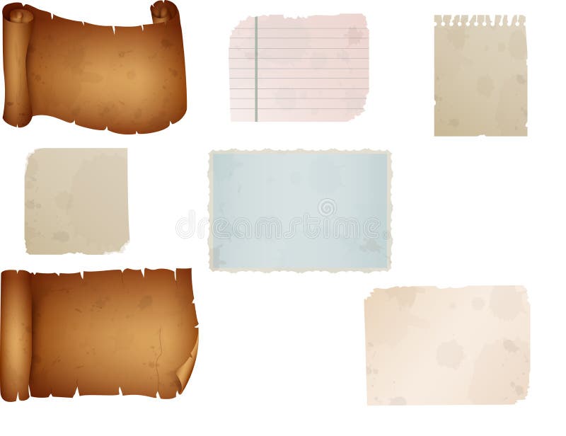 Old Paper Sheet, Vintage Aged Old Paper Stock Vector - Illustration of ...