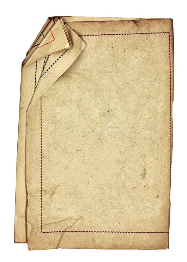 Old Paper Sheets Isolated on White Background Stock Photo - Image of ...