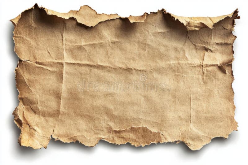 Old Paper Shows Folded Edges with Ripped Texture, Vintage Background ...