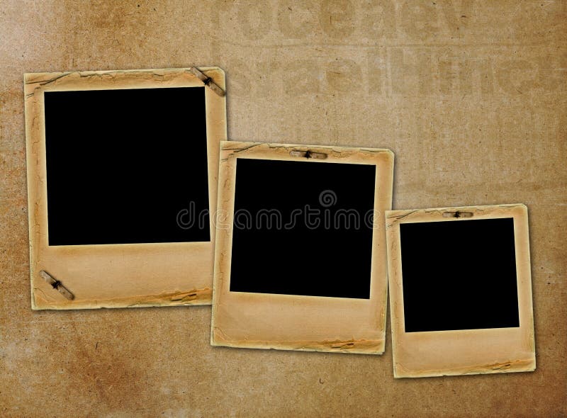 Old Paper Slides for Photos on Abstract Background Stock Image - Image ...