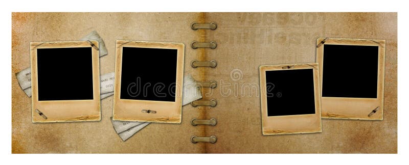 Old Paper Slides for Photos on Rusty Abstract Background Stock Photo ...