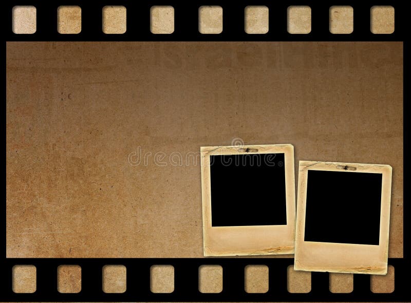 Old Paper Slides for Photos on Rusty Background Stock Photo - Image of ...
