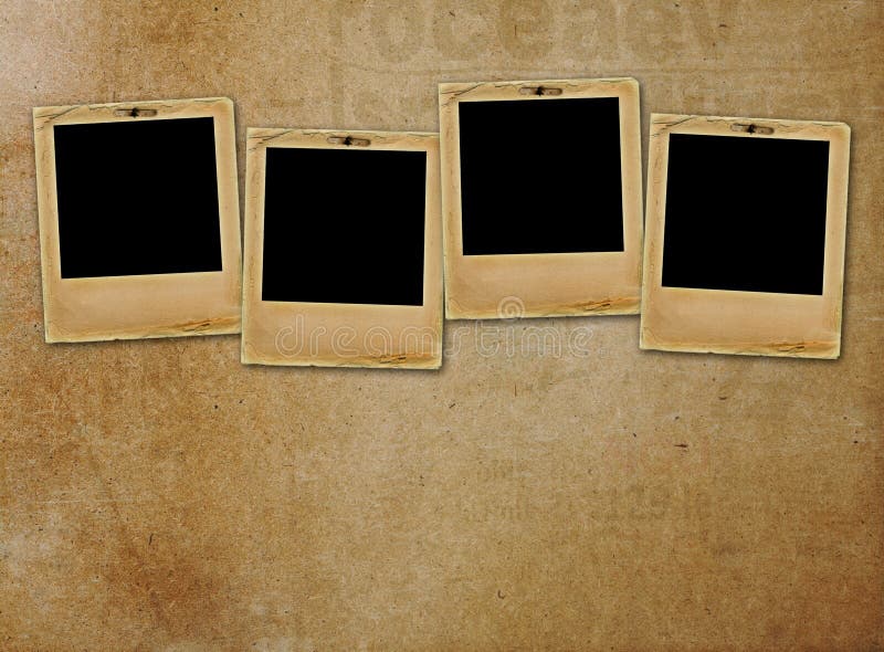 Old Paper Slides for Photos on Rusty Background Stock Photo - Image of ...