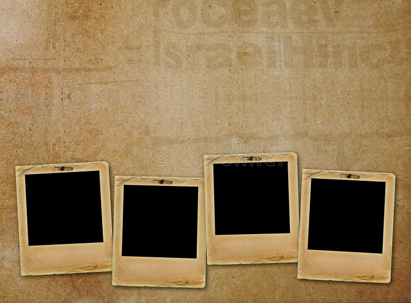Old Paper Slides for Photos on Rusty Background Stock Image - Image of ...