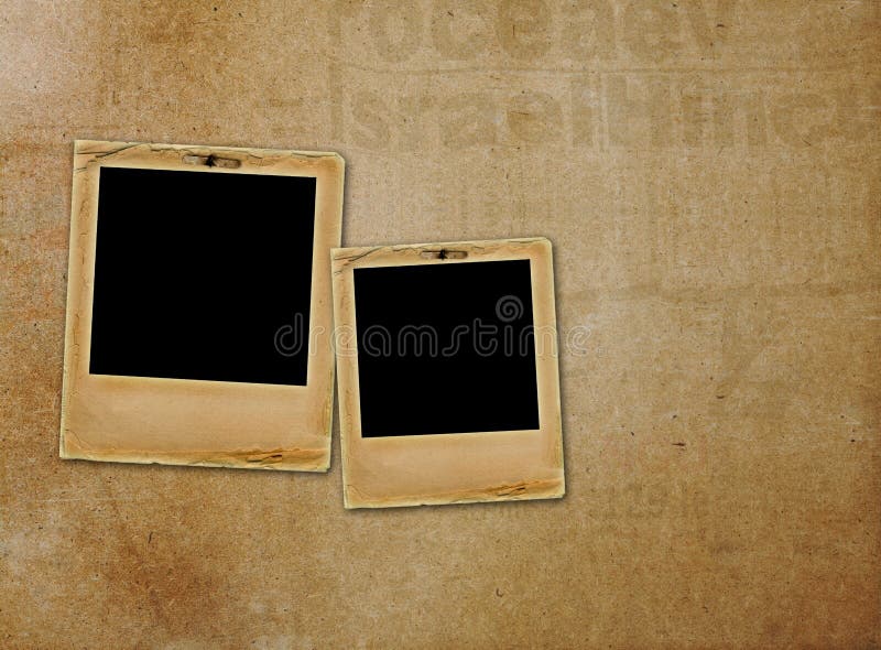 Old Paper Slides for Photos on Rusty Background Stock Image - Image of ...