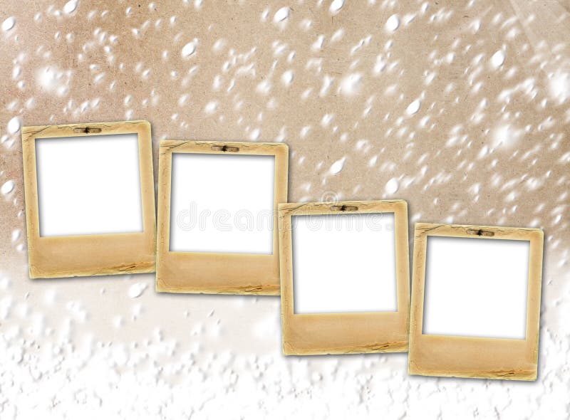Old Paper Slides on Snow Grunge Background Stock Image - Image of ...