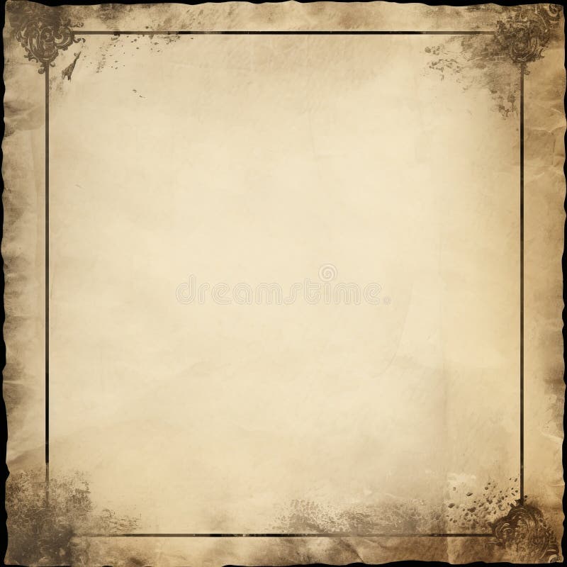 An Old Paper with a Square Frame on it Stock Illustration ...