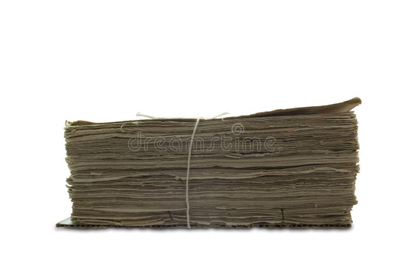 Old Paper Stack Ready To Be Re-bound Stock Image - Image of ...