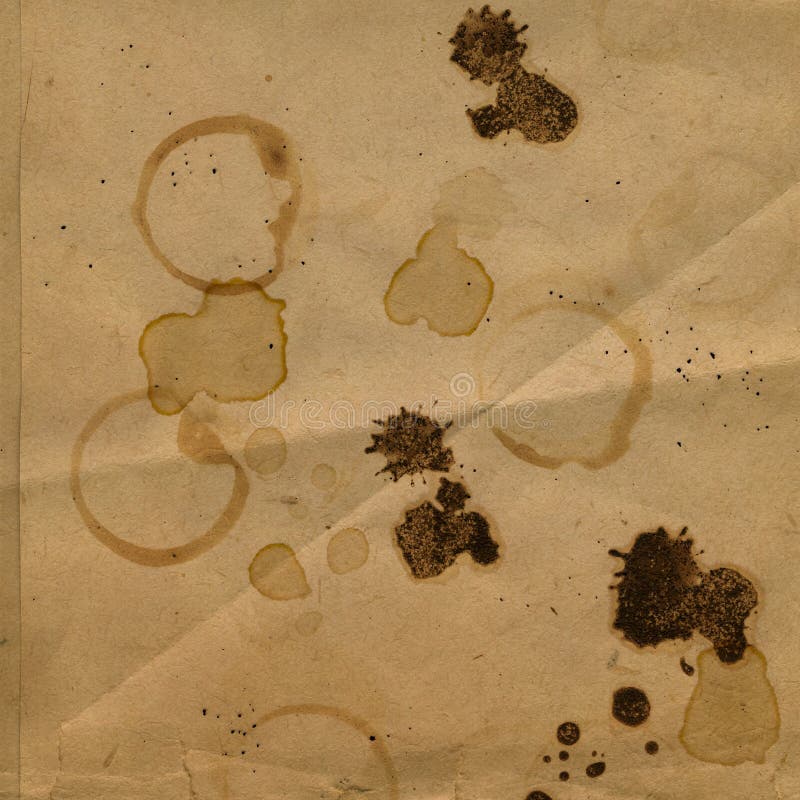 Old Paper with Stains of Coffee or Tea Stock Photo - Image of ...