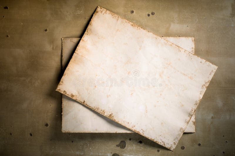 Old Paper with Pen on Wooden Table Stock Photo - Image of blank ...