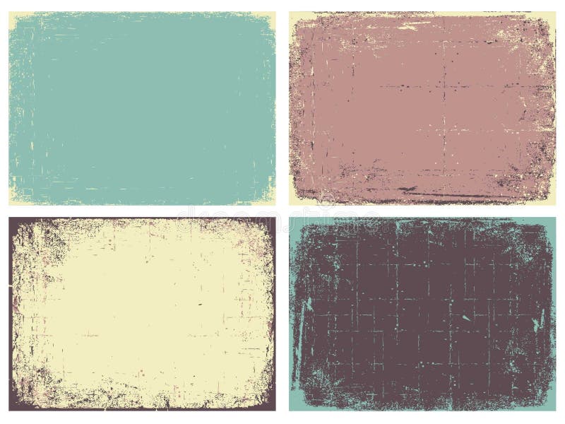 Old Paper Texture Background. Vector Abstract Set of Grunge Background ...