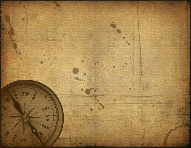 Old Paper Texture And Compass Stock Photography - Image: 5422302