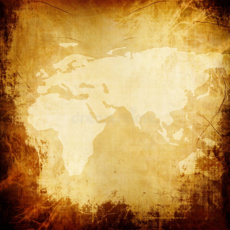 Old paper texture with map stock illustration. Illustration of ...