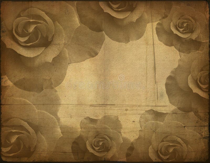 Old paper texture, roses stock image. Image of interesting - 5419429