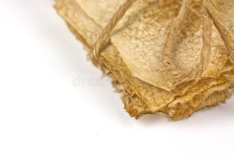 Old paper tied with string stock photo. Image of history - 54493386