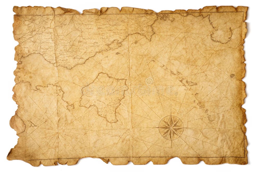 Old Paper or Treasure Map Texture Background Stock Illustration ...