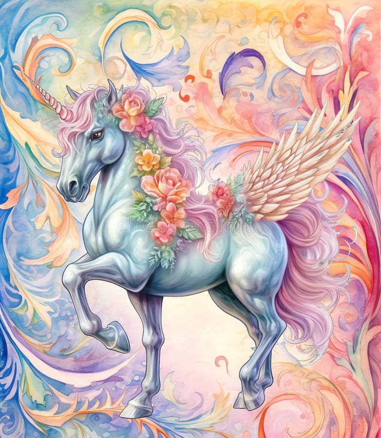 Old Paper Unicorn Vintage Junk Journal Digital Paper Stock Illustration ...