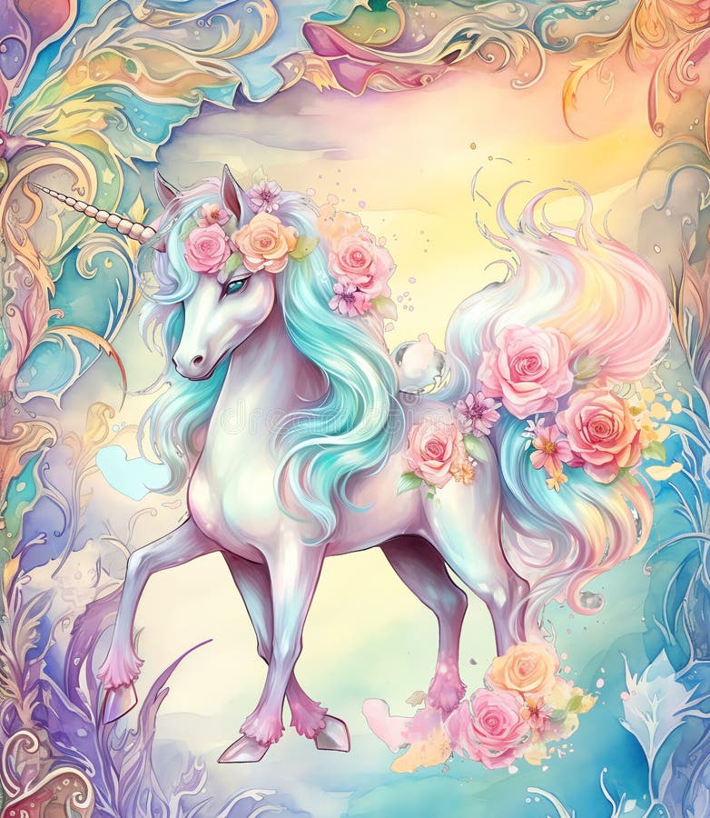 Old Paper Unicorn Vintage Junk Journal Digital Paper Stock Image ...