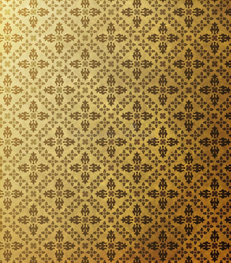 Old Paper with Vintage Pattern Stock Illustration - Illustration of ...