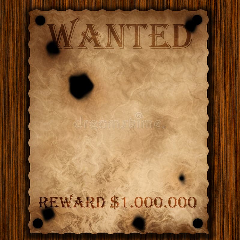 Old paper wanted sign stock illustration. Illustration of grungy - 4735166