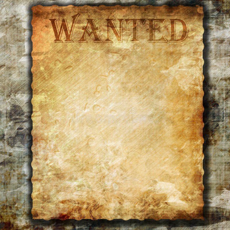Wanted Paper Background