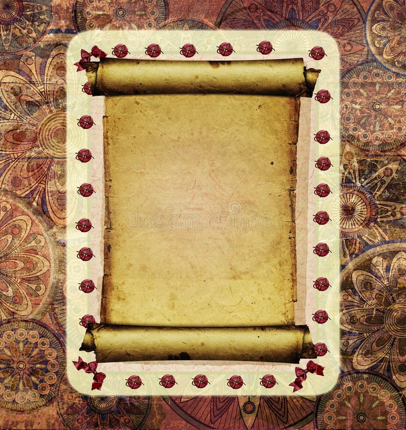 Old papyrus frame stock illustration. Illustration of framework - 16923917