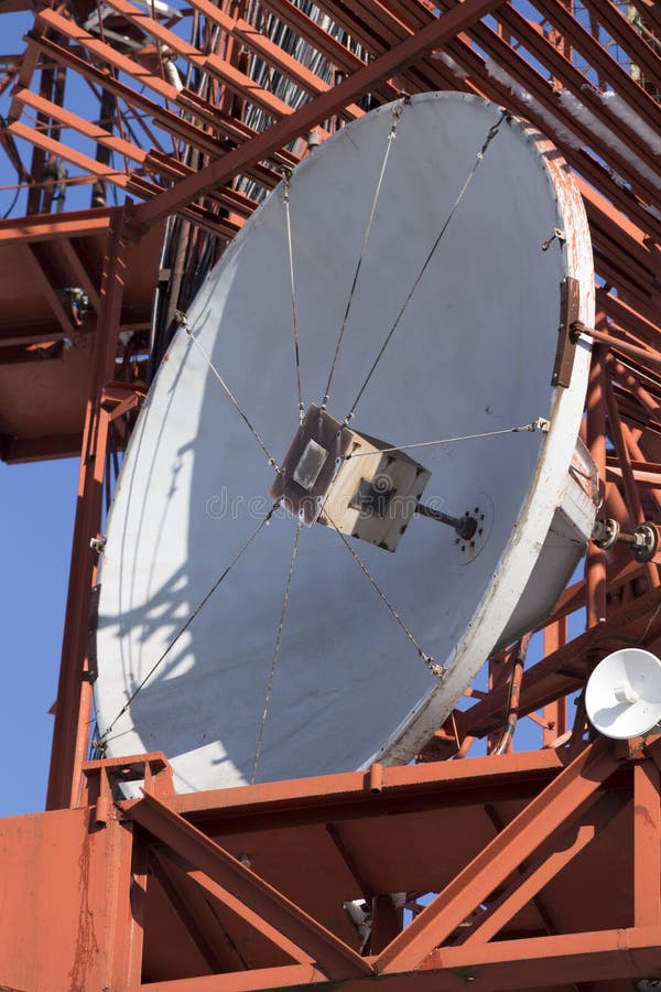 Old parabolic antenna stock image. Image of television - 38964689