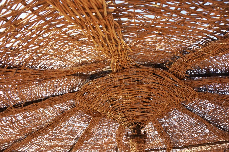 Parasol Texture in the Hot Summer Stock Image - Image of straw, holiday ...