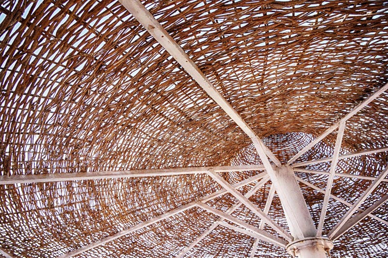 Parasol Texture in the Hot Summer Stock Image - Image of straw, holiday ...