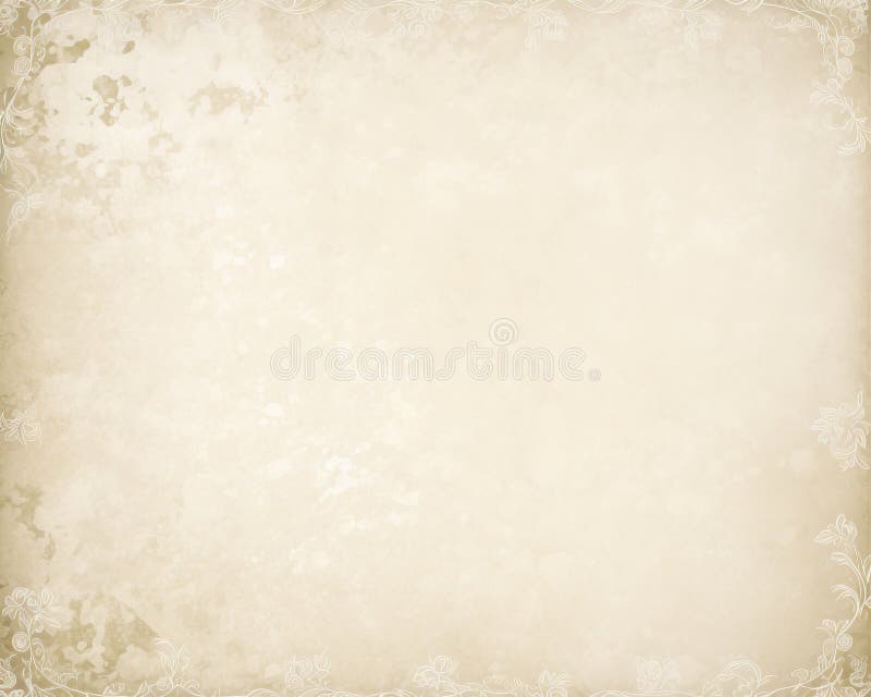 An Old Parchment Paper Background with a Floral Pattern Stock ...